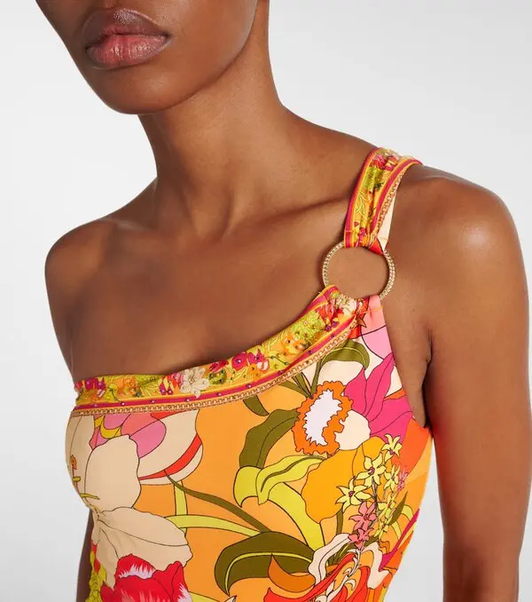 Camilla The Flower Child Society One-shoulder Swimsuit