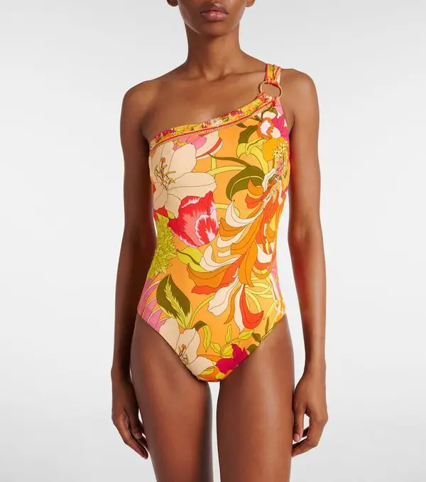 Camilla The Flower Child Society One-shoulder Swimsuit