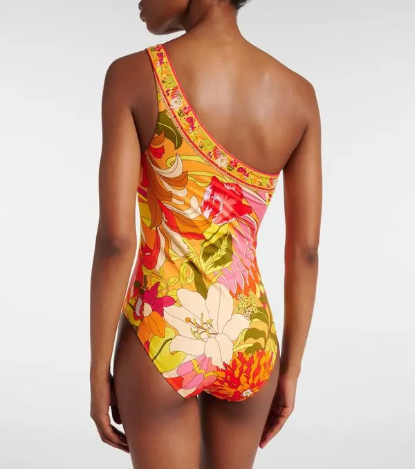 Camilla The Flower Child Society One-shoulder Swimsuit