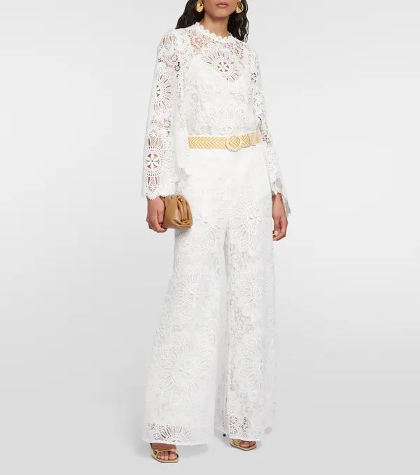 Zimmermann High-rise Guipure Lace Pants