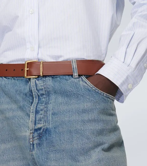 Miu Miu Leather Belt With Buckle Fastening - Brown