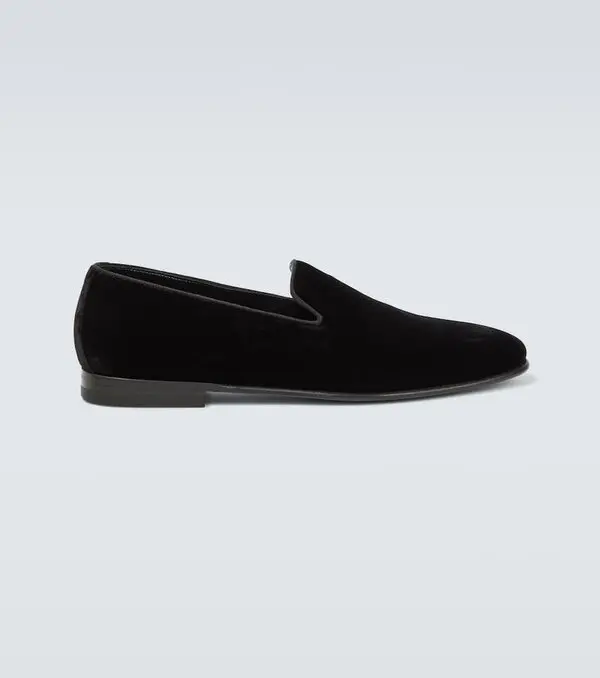 Manolo Blahnik Mario Velvet Loafers