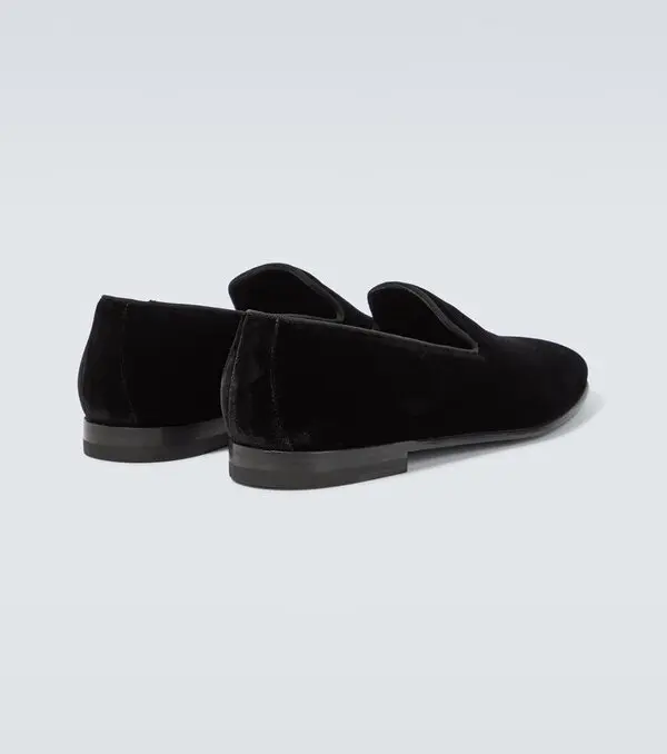Manolo Blahnik Mario Velvet Loafers