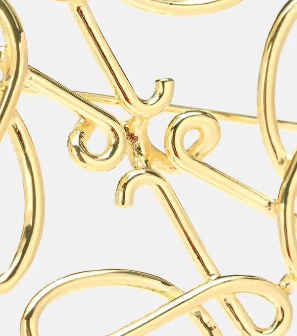 Loewe Anagram Brooch - Gold