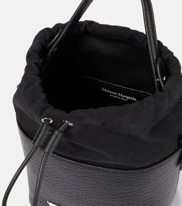 MAISON MARGIELA 5ac Leather Bucket Bag - Black