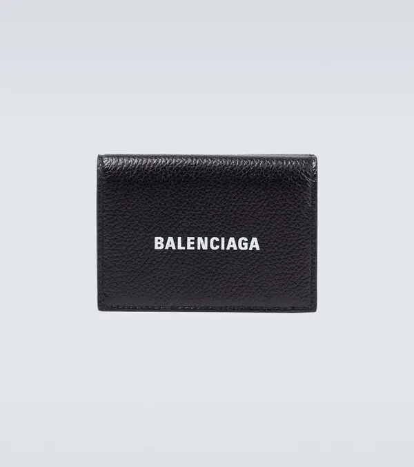 Balenciaga Cash Leather Wallet - Black