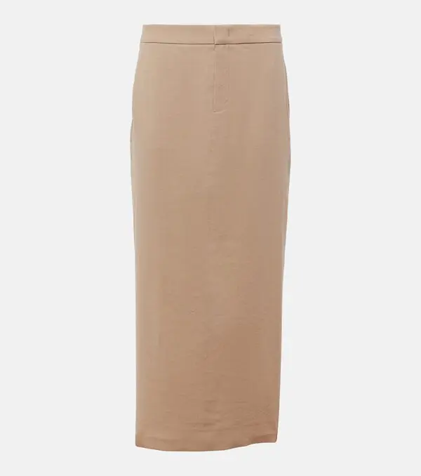Vince Linen-blend Maxi Skirt