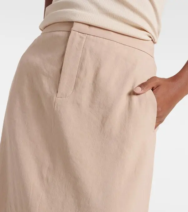 Vince Linen-blend Maxi Skirt