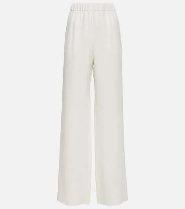 Valentino Garavani High-rise Wide-leg Silk Pants