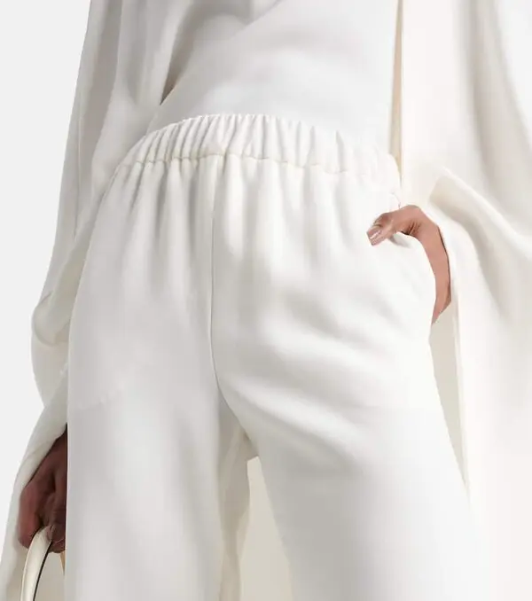 Valentino Garavani High-rise Wide-leg Silk Pants