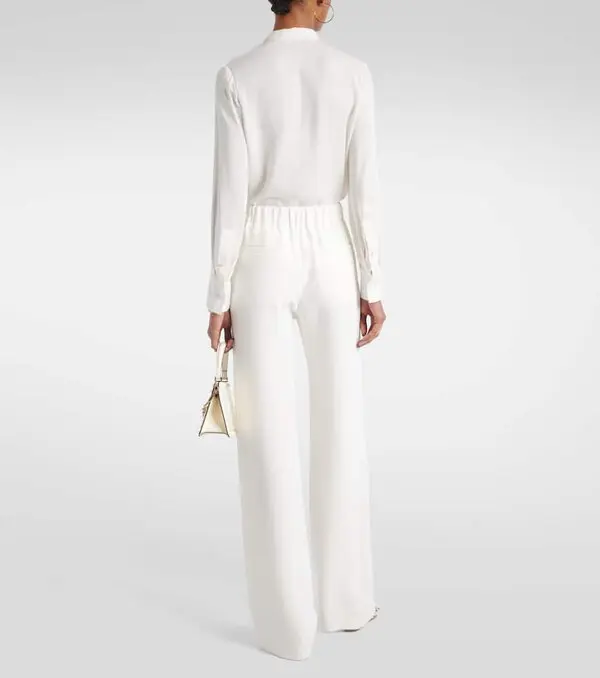Valentino Garavani High-rise Wide-leg Silk Pants