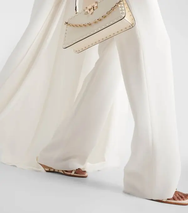 Valentino Garavani High-rise Wide-leg Silk Pants
