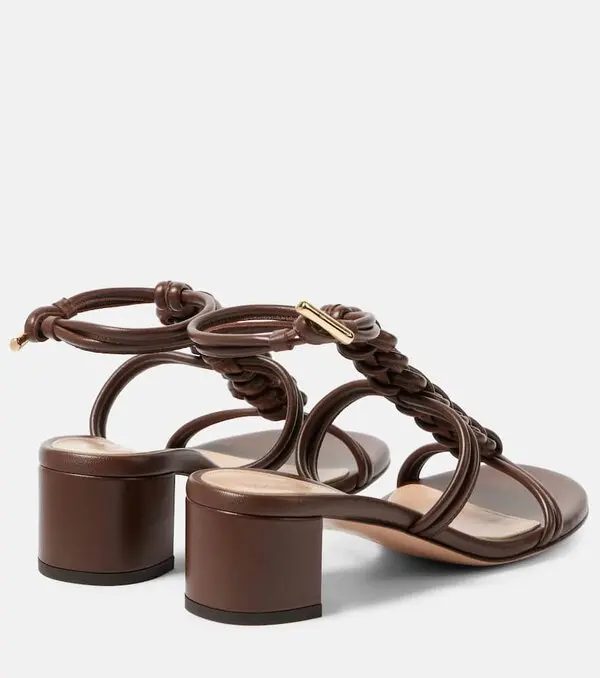 GIANVITO ROSSI Capua 45 Braided Leather Sandals
