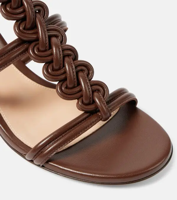 GIANVITO ROSSI Capua 45 Braided Leather Sandals