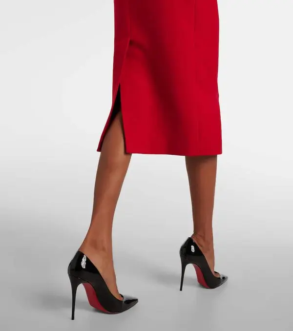 Alessandra Rich Wool Midi Skirt