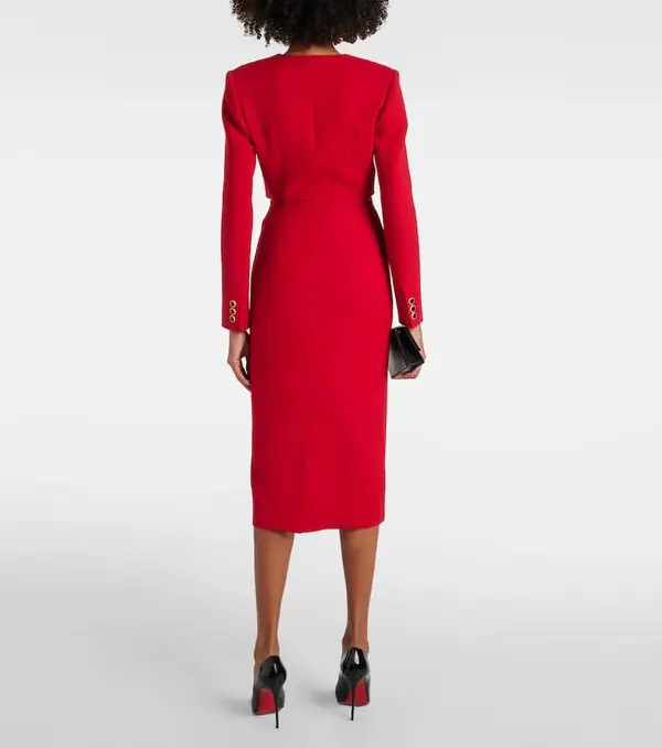 Alessandra Rich Wool Midi Skirt