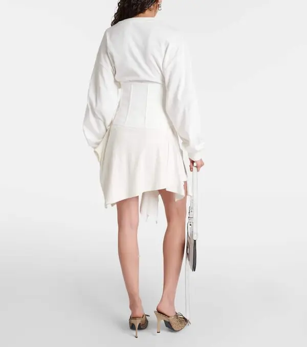 Acne Studios Asymmetric Cotton Jersey Corset Dress