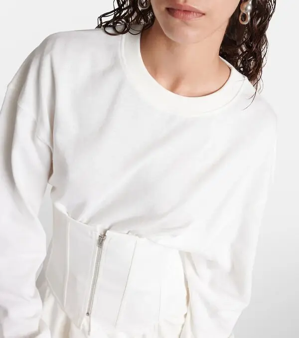 Acne Studios Asymmetric Cotton Jersey Corset Dress