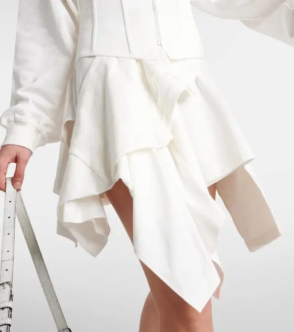 Acne Studios Asymmetric Cotton Jersey Corset Dress