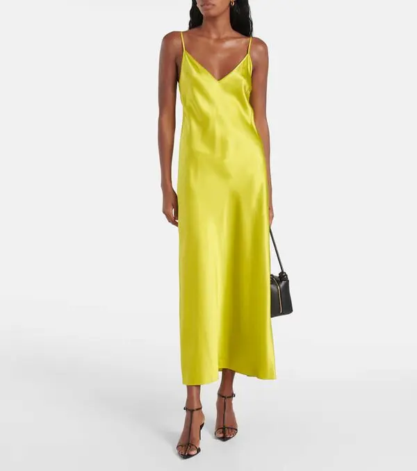 JOSEPH Clea Silk Satin Slip Dress