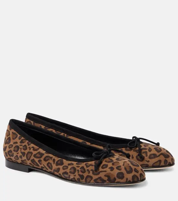 Manolo Blahnik Veralli Leopard-print Ballet Flats