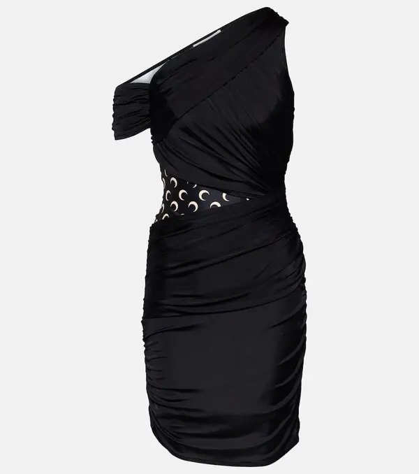 MARINE SERRE Ruched Jersey Minidress