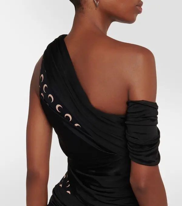 MARINE SERRE Ruched Jersey Minidress