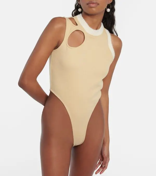 DIDU Cutout Fleece Bodysuit