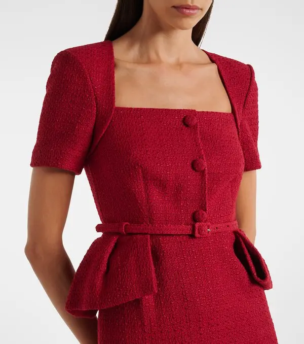 Roland Mouret Boucle Midi Dress