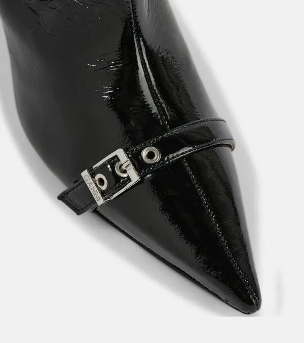 GANNI Eyelet Faux Leather Knee-high Boots