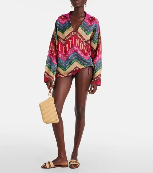 Valentino Garavani Logo Intarsia Sweater