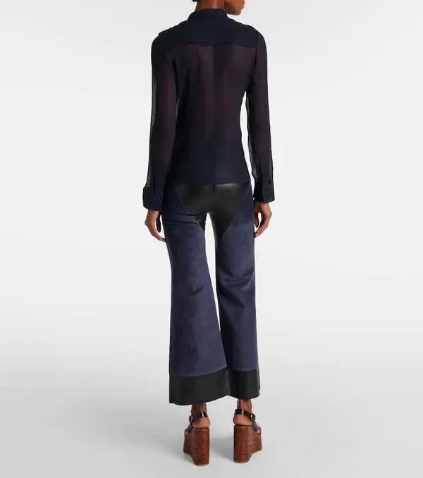 Chloé Silk Chiffon Button-down Shirt
