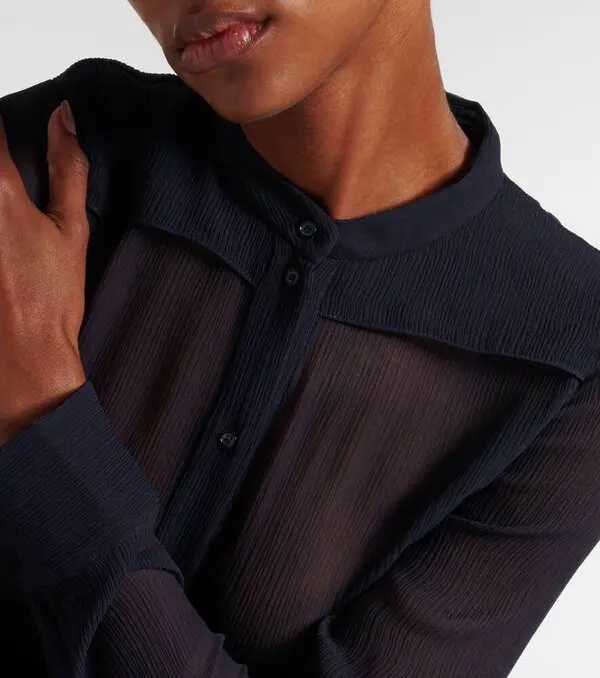 Chloé Silk Chiffon Button-down Shirt