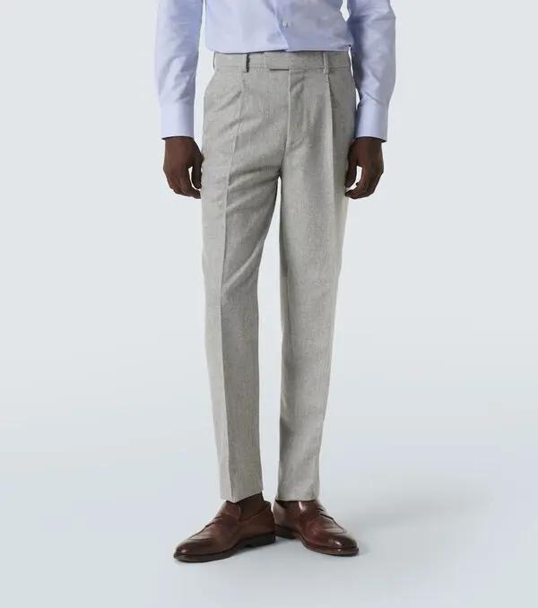 Zegna Wool Straight Trousers