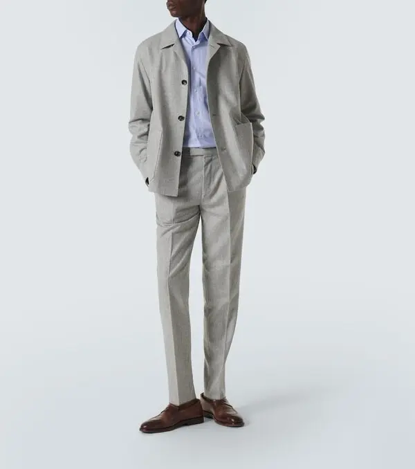 Zegna Wool Straight Trousers