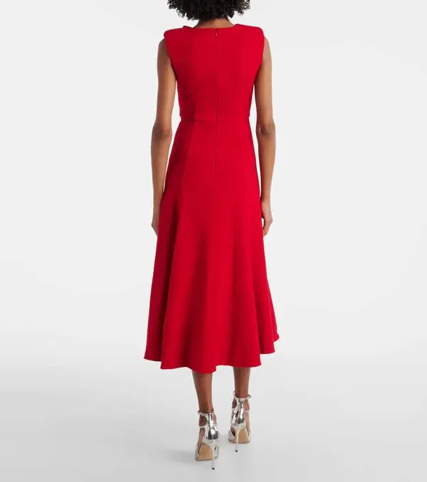 Roland Mouret Wool Crepe Midi Dress