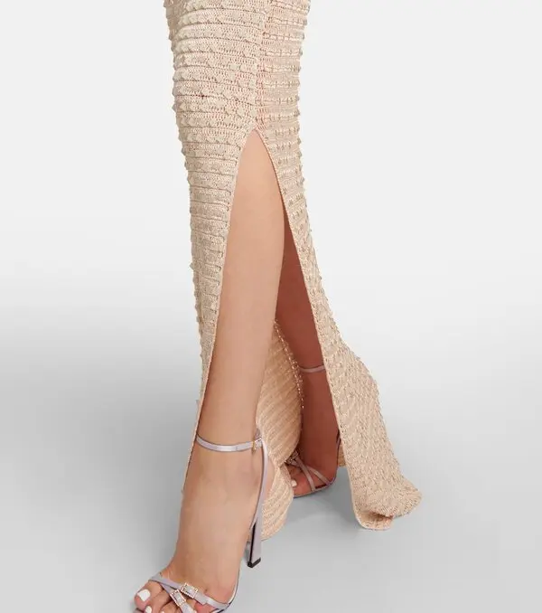 AYA MUSE Vatia Sequined Knitted Maxi Dress