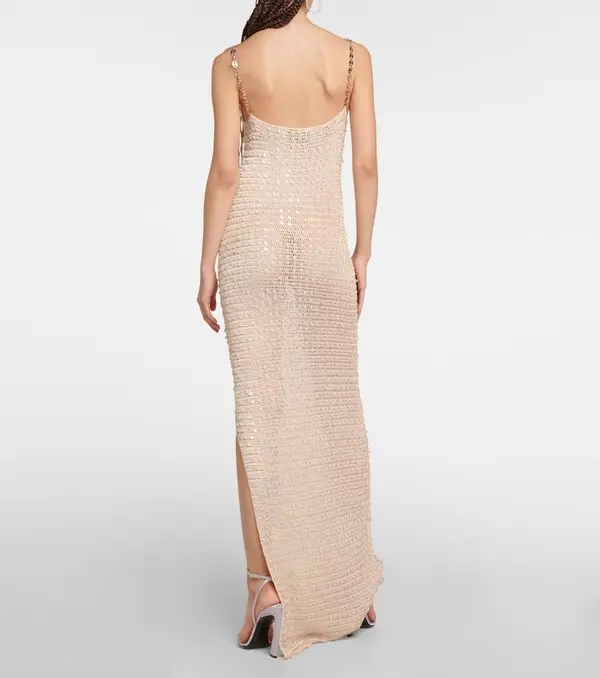 AYA MUSE Vatia Sequined Knitted Maxi Dress