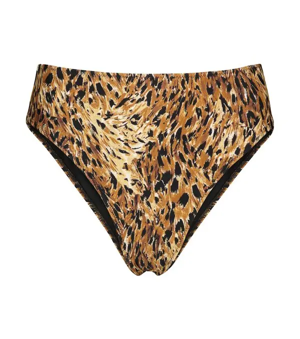 TROPIC OF C Vibe Animal-print Bikini Bottom - Brown