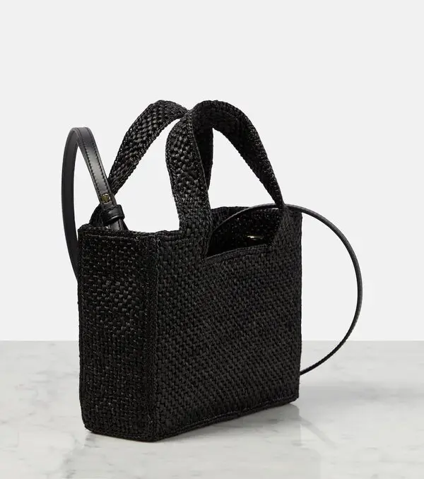 Loewe Raffia Top-handle Bag - Black