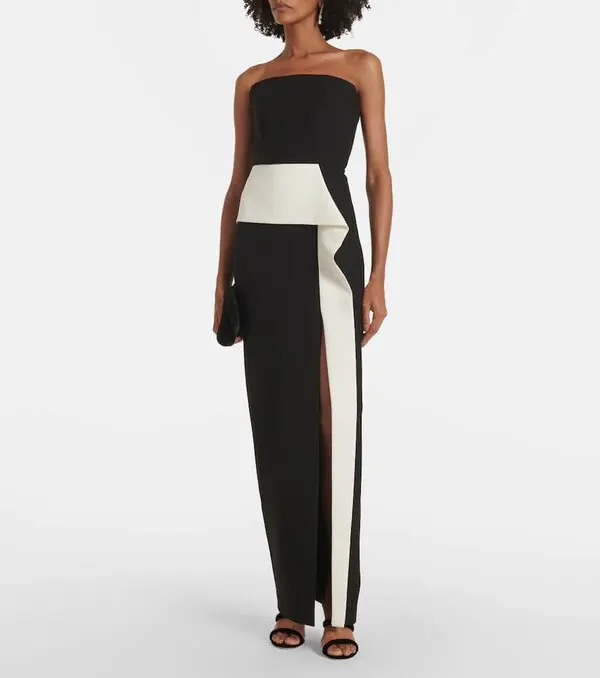 Roland Mouret Strapless Crepe Gown