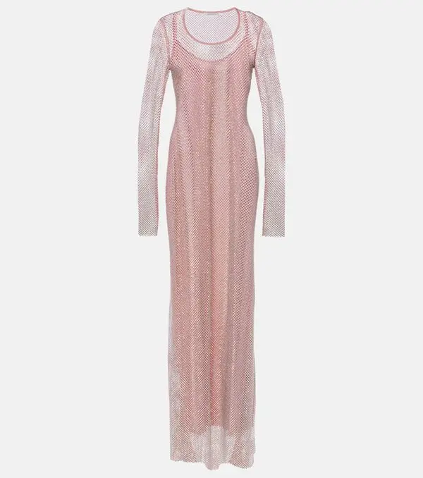 Sportmax Embellished Mesh Gown