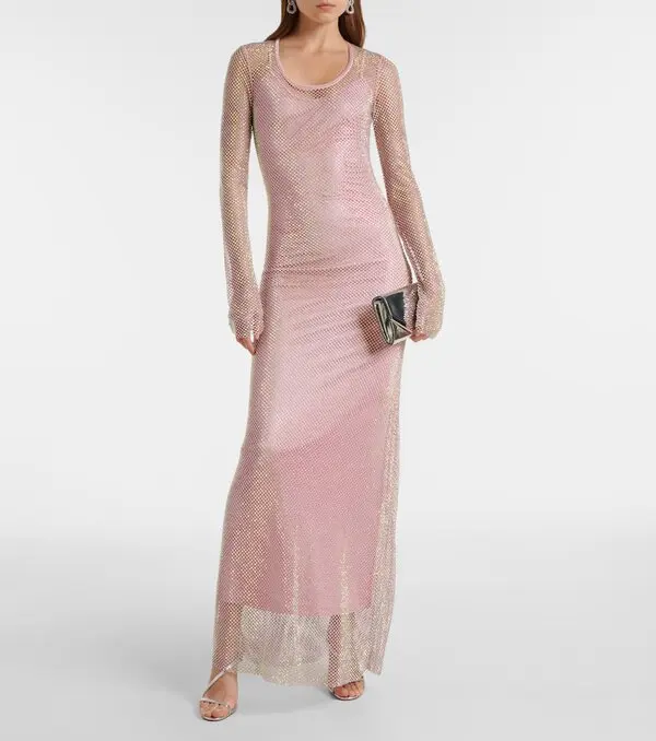 Sportmax Embellished Mesh Gown