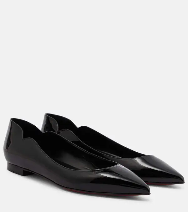 CHRISTIAN LOUBOUTIN Hot Chick Leather Ballet Flats