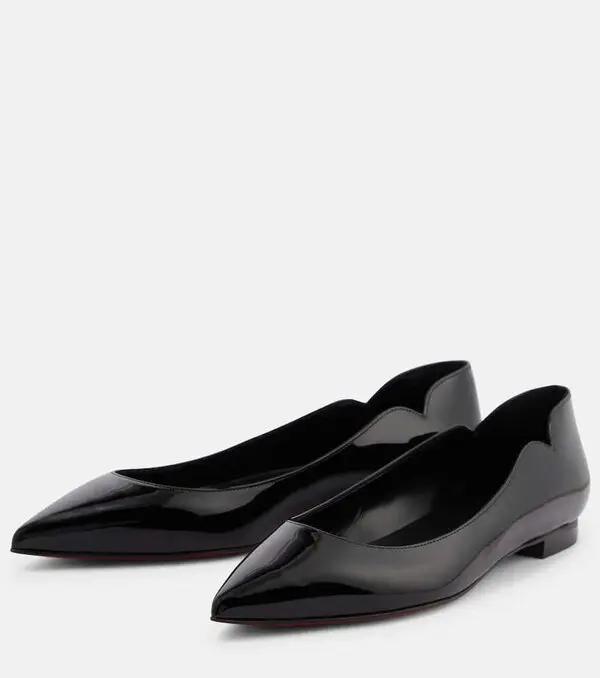 CHRISTIAN LOUBOUTIN Hot Chick Leather Ballet Flats