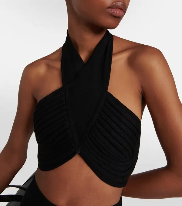 Gabriela Hearst Eris Halterneck Wool Bralette