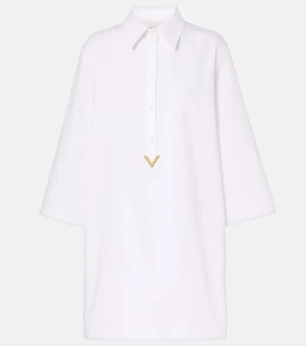 Valentino Garavani Cotton And Linen Minidress