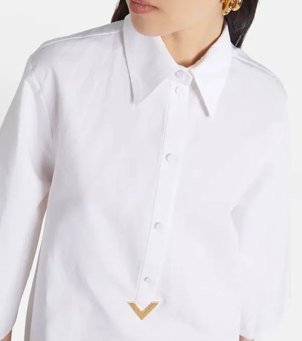 Valentino Garavani Cotton And Linen Minidress