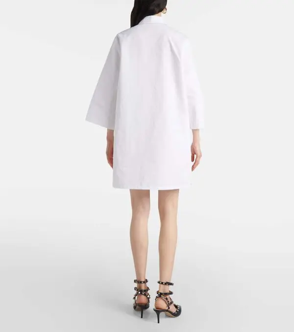 Valentino Garavani Cotton And Linen Minidress