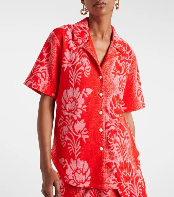 ALEMAIS Martha Printed Cotton-blend Shirt